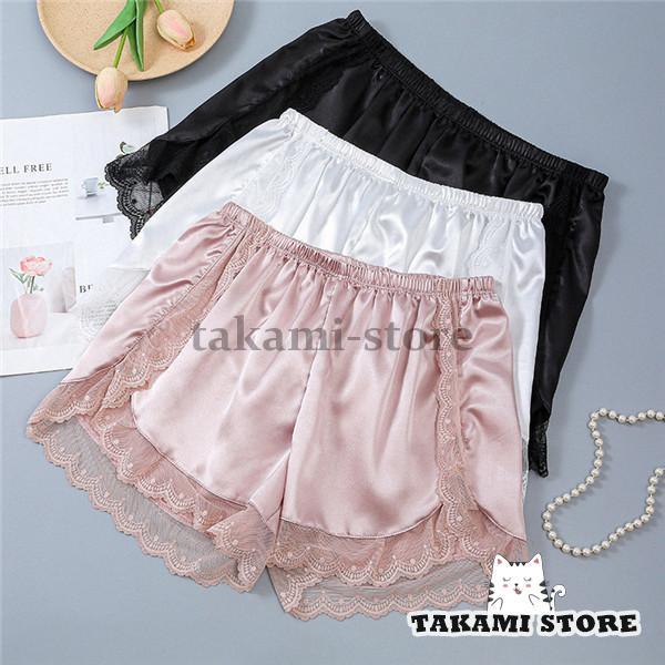 ペチパンツ タップパンツ インナー ペチコート ルームウェア 部屋着 ショートパンツ 下着 肌着 大人 レース柄 ボトムス 透け防止 見せパンツ : ml1028-ny214 : タカミストア ...