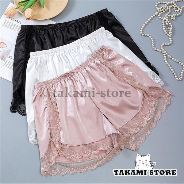 ペチパンツ タップパンツ インナー ペチコート ルームウェア 部屋着 ショートパンツ 下着 肌着 大人 レース柄 ボトムス 透け防止 見せパンツ : ml1028-ny214 : タカミストア ...