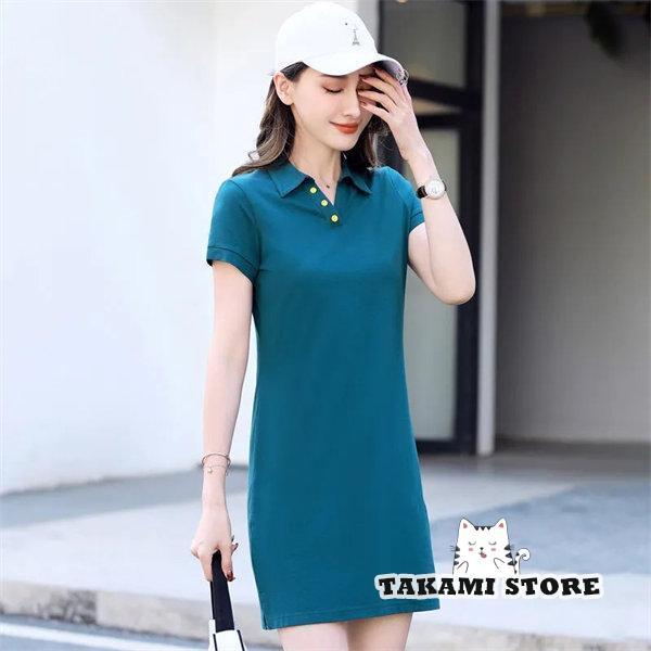 ポロワンピース ミニワンピース ゴルフワンピース タイトワンピース レディース 大きいサイズ 細身 薄手 春夏 体型カバー 着痩せ スポーツウェア : ta0517-xia27 : タカミ ...