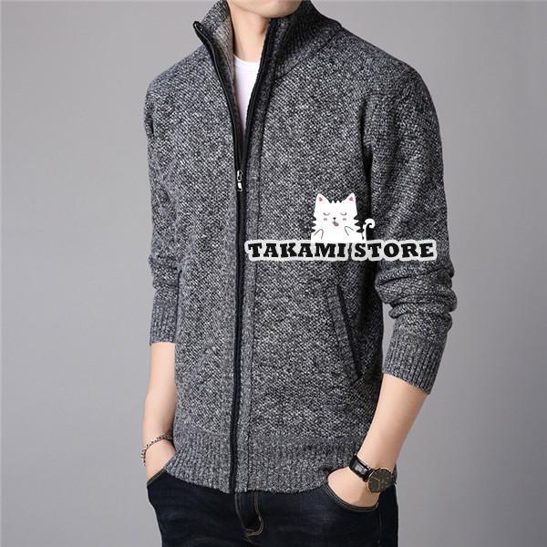 カーディガン メンズ ジップアップ 立ち襟 ニットジャケット 無地 アウター カジュアル コート 暖かい 秋冬服 体型カバー アウトドア 登山 :ta1011-qd360:タカミストア ...
