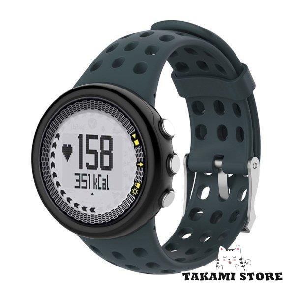 SUUNTO M1 M2 M4 M5 Mシリーズブルーグリーンの交換用シリコン時計バンド : タカミストア - 通販 - Yahoo!ショッピング