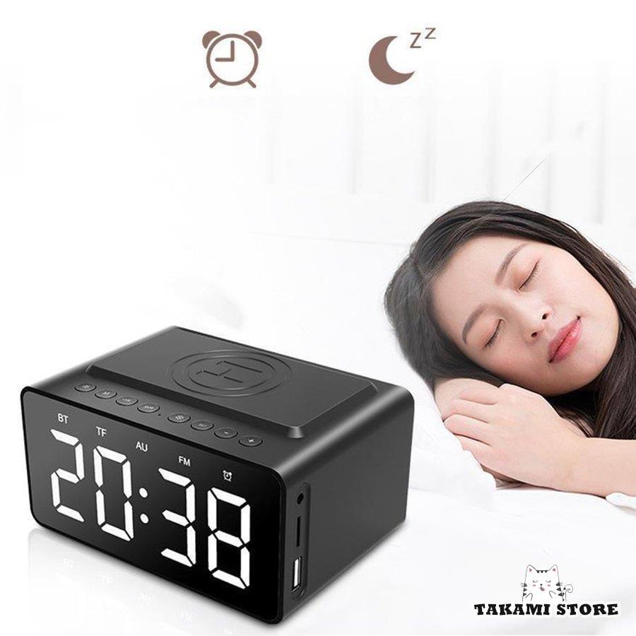 アラーム時計 枕元 非カチカチ ledアラーム時計 usb充電 充電.bluetooth スピーカー.fmラジオ. : タカミストア - 通販 - Yahoo!ショッピング