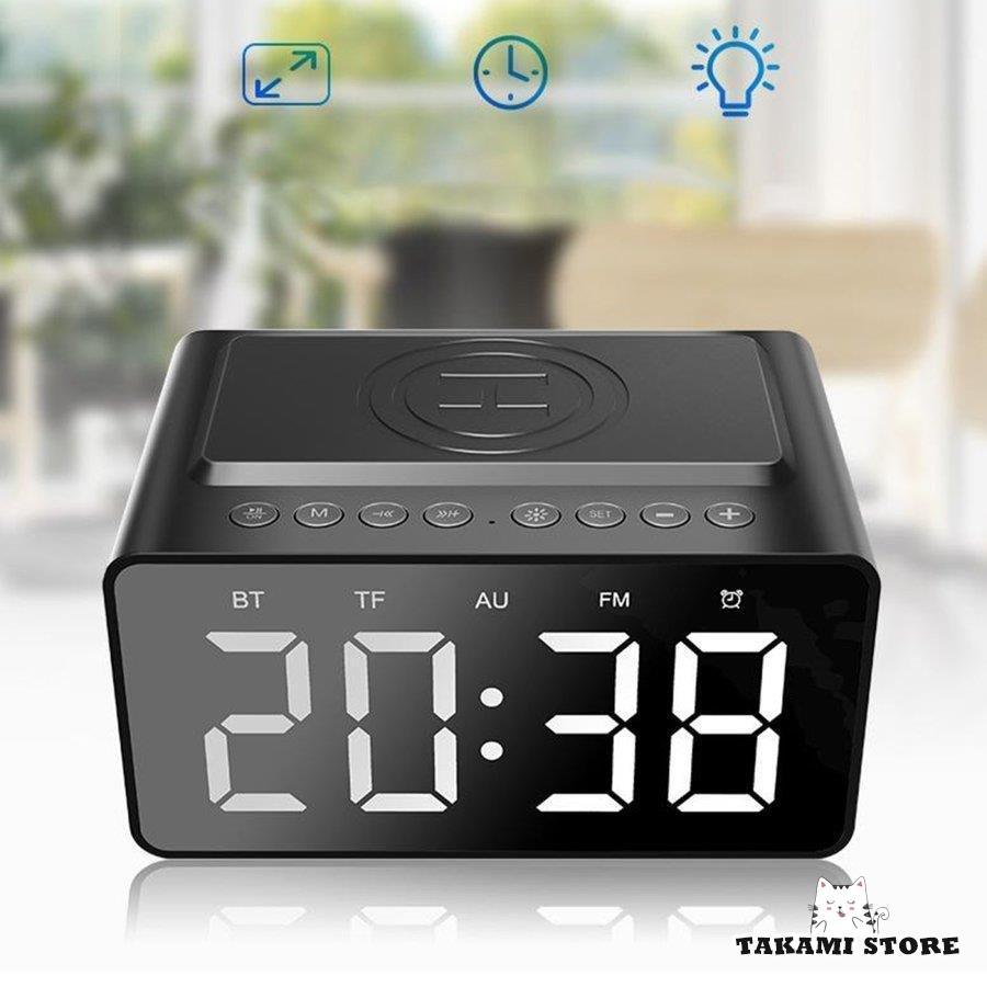 アラーム時計 枕元 非カチカチ ledアラーム時計 usb充電 充電.bluetooth スピーカー.fmラジオ. : タカミストア - 通販 - Yahoo!ショッピング
