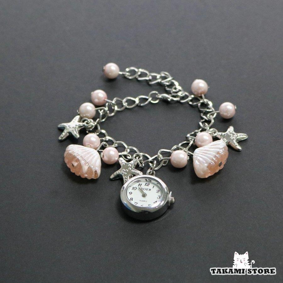 女性の女性スターチェーンブレスレットアナログクォーツ腕時計バングルピンク :tk22810-wj63:タカミストア - 通販 - Yahoo!ショッピング