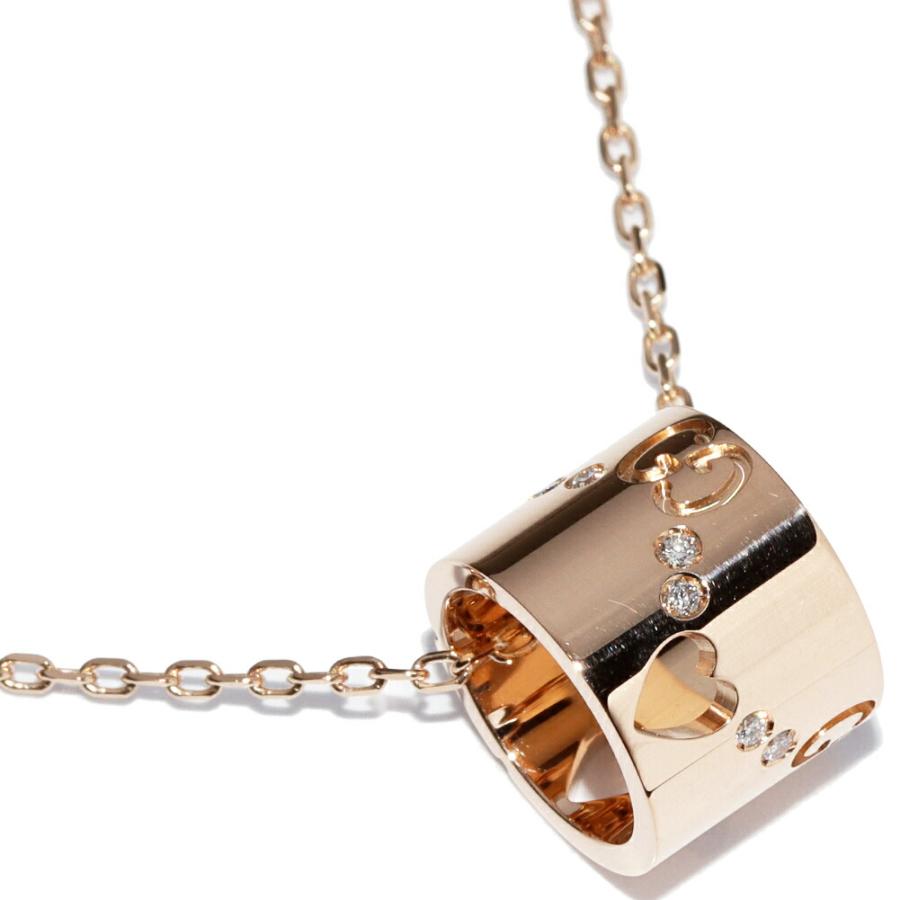 GUCCI グッチ ペンダントネックレス K18PG ダイヤ8P アイコンアモールペンダントネックレス : たかみ質店 Yahoo!店 - 通販 - Yahoo!ショッピング