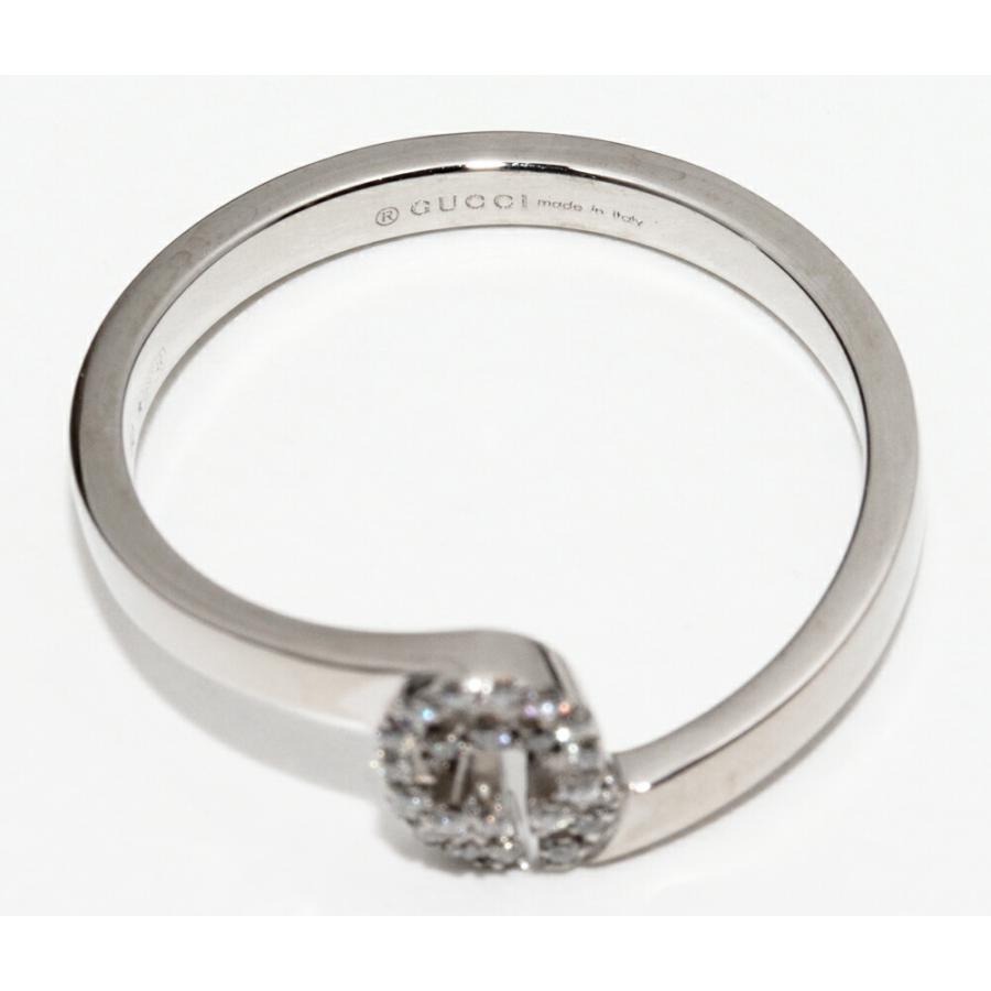 GUCCI グッチ 指輪 K18WG ダイヤ23P(約0.12ct) GGランニングリング 幅2ミリ : たかみ質店 Yahoo!店 - 通販 - Yahoo!ショッピング