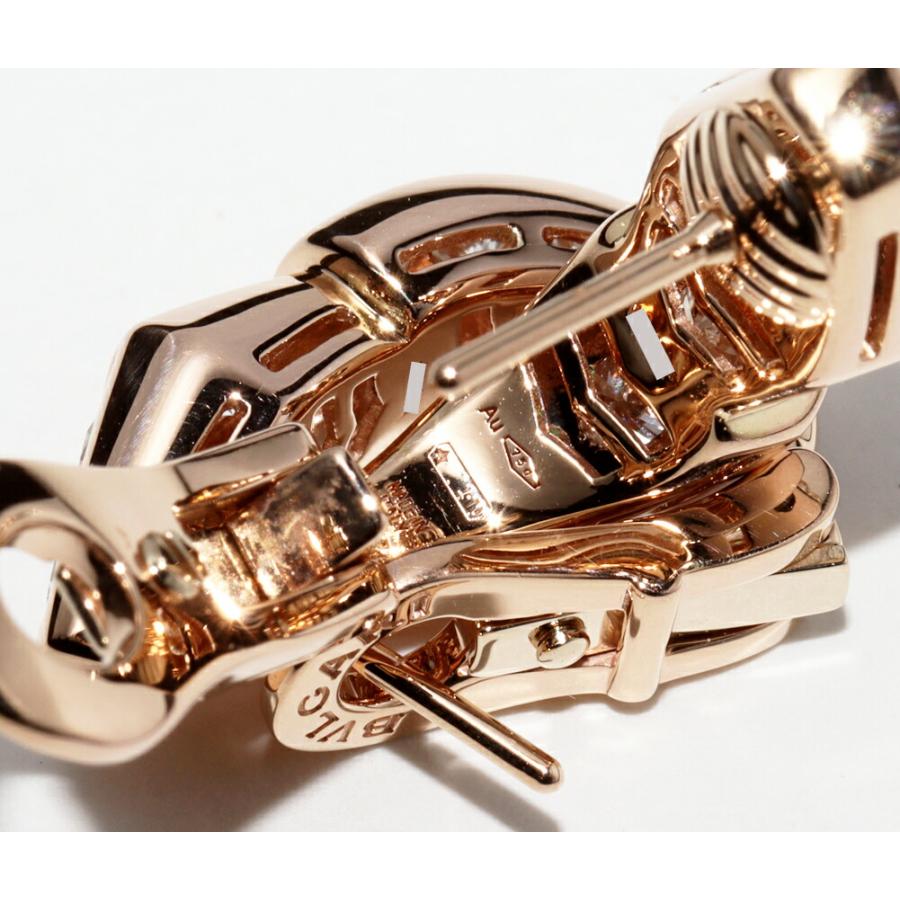 BVLGARI ブルガリ ピアス K18PG ダイヤ14P セルペンティ BVLGARI ブルガリ ピアス K18PG ダイヤ14P セルペンティ