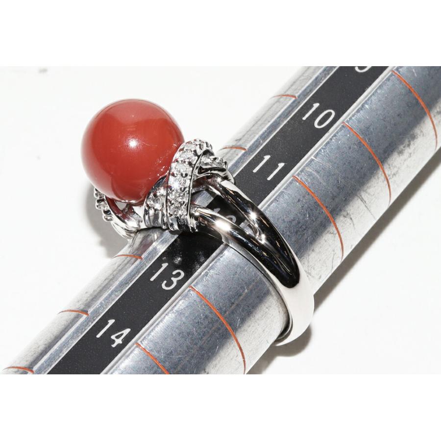 指輪 Pt900 サンゴ(珊瑚) ダイヤ0.21ct : たかみ質店 Yahoo!店 - 通販 - Yahoo!ショッピング