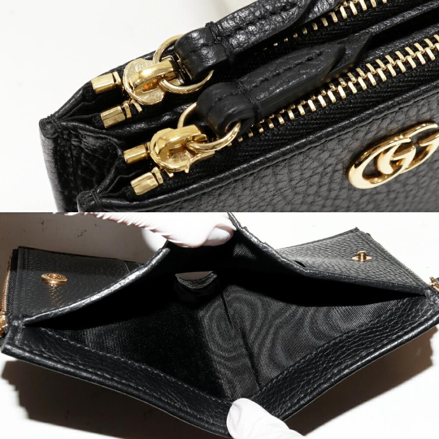 グッチ 二つ折り財布(小銭入れあり) GGマーモント コンパクトウォレット カーフ 黒 474747 : 2403045 : たかみ質店 ...