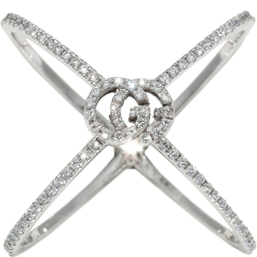 GUCCI グッチ 指輪 K18WG ダイヤ GGランニング Xリング フルダイヤ : たかみ質店 Yahoo!店 - 通販 - Yahoo!ショッピング