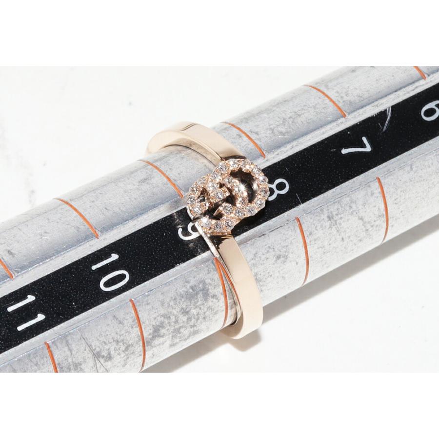 GUCCI グッチ 指輪 K18PG ダイヤ23P(0.05ct) GGランニングリング 457127 J8540 5702 : たかみ質店 Yahoo!店 - 通販 - Yahoo!ショッピング