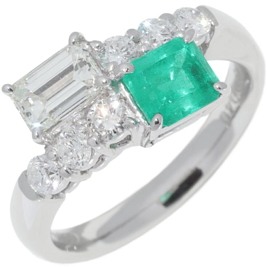 指輪 Pt900 エメラルド0.73ct ダイヤ0.551ct ダイヤ0.40ct : たかみ質店 Yahoo!店 - 通販 - Yahoo!ショッピング