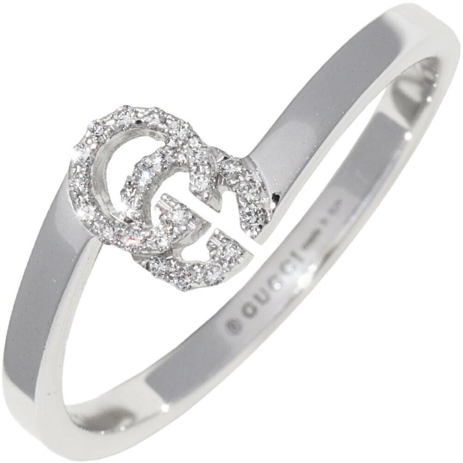 GUCCI グッチ 指輪 K18WG ダイヤ23P(0.05ct) GGランニングリング : たかみ質店 Yahoo!店 - 通販 - Yahoo!ショッピング