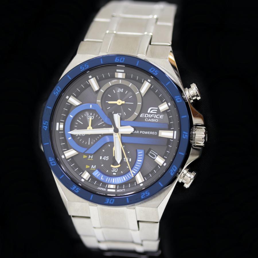 スタンダードソーラーモデル（EDIFICE） カシオ エディフィス EQS-920DB-2AV 腕時計 ソーラー クォーツ メンズ : 質 ...