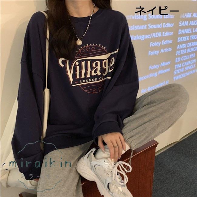 トレーナー スウェット 裏起毛 裏フリース あったかい レディース カレッジロゴ ゆったり 体型カバー 着痩せ おしゃれ カジュアル トップス 20代 30代 40代 : 0320-z434 ...