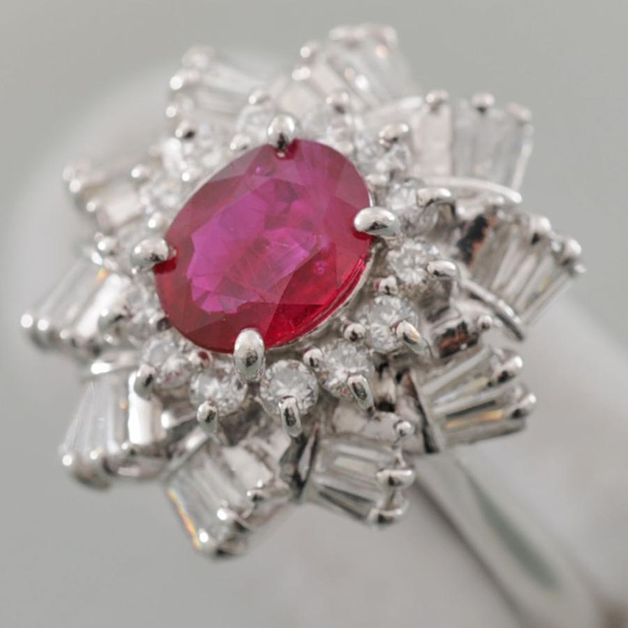 【A02】 Pt900 プラチナ900 天然ルビー 0.55ct ダイヤモンド 062ct リング 指輪 中古品美品 鑑別書付 9号 : a02 : りゅうせい - 通販 - Yahoo!ショッピング