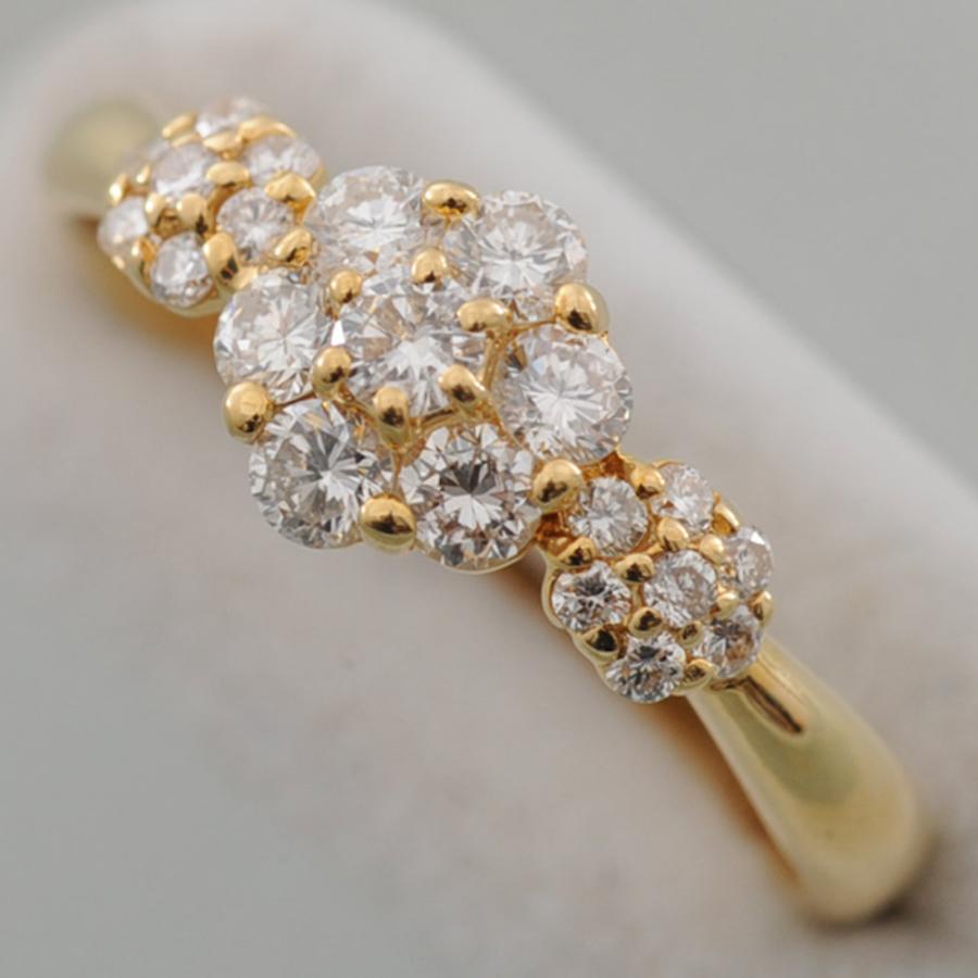 【B75】 K18 イエローゴールド 天然ダイヤモンド 0.50ct デザイン リング 指輪 中古品仕上げ済み 鑑別書付き 11号 : りゅうせい - 通販 - Yahoo!ショッピング