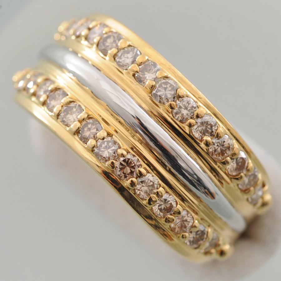 【D68】 K18 Pt850 イエローゴールド プラチナ メレダイヤモンド 2列 0.85ct リング 指輪 中古品仕上げ済み 11号 : りゅうせい - 通販 - Yahoo!ショッピング
