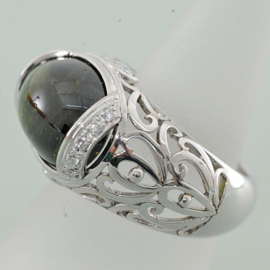 【E29】 Pt900 プラチナ 天然グリーントルマリン 9.37ct ダイヤモンド 0.26ct デザイン リング 指輪 中古品仕上済 鑑別書付 13号 : りゅうせい - 通販 ...
