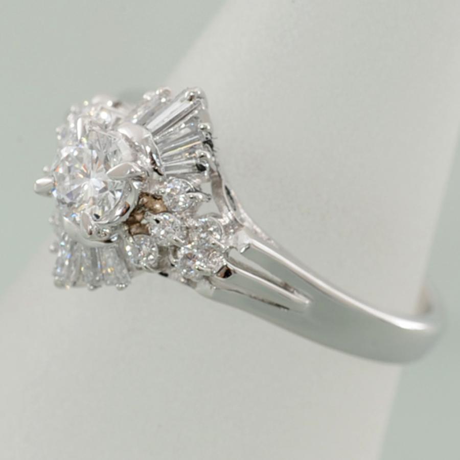 【H90】 Pt900 プラチナ900 ダイヤモンド 0.27ct 0.35ct デザイン リング 指輪 中古品仕上げ済み 11号 : りゅうせい - 通販 - Yahoo!ショッピング