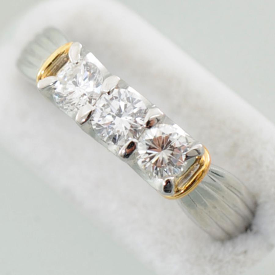 【I58】 Pt900 K18 プラチナ イエローゴールド ダイヤモンド 0.50ct デザイン リング 指輪 中古品仕上げ済み 10.5号 : りゅうせい - 通販 - Yahoo!ショッピング