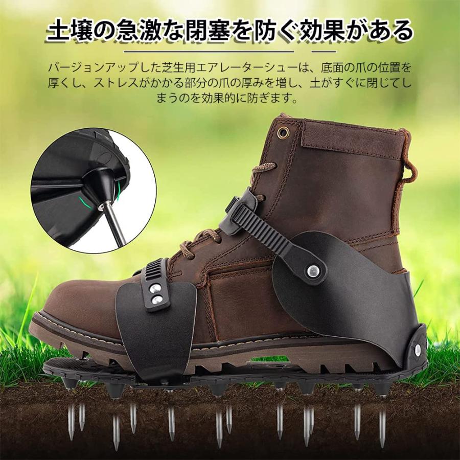 ガーデンシューズ ガーデンスパイク 芝生 エアレーション 芝生穴あけ用 芝パンチ ガーデン ガーデンスパイク 芝生スパイク 農業用 芝生通風 芝生ローンスパイク :p21001207d957 ...