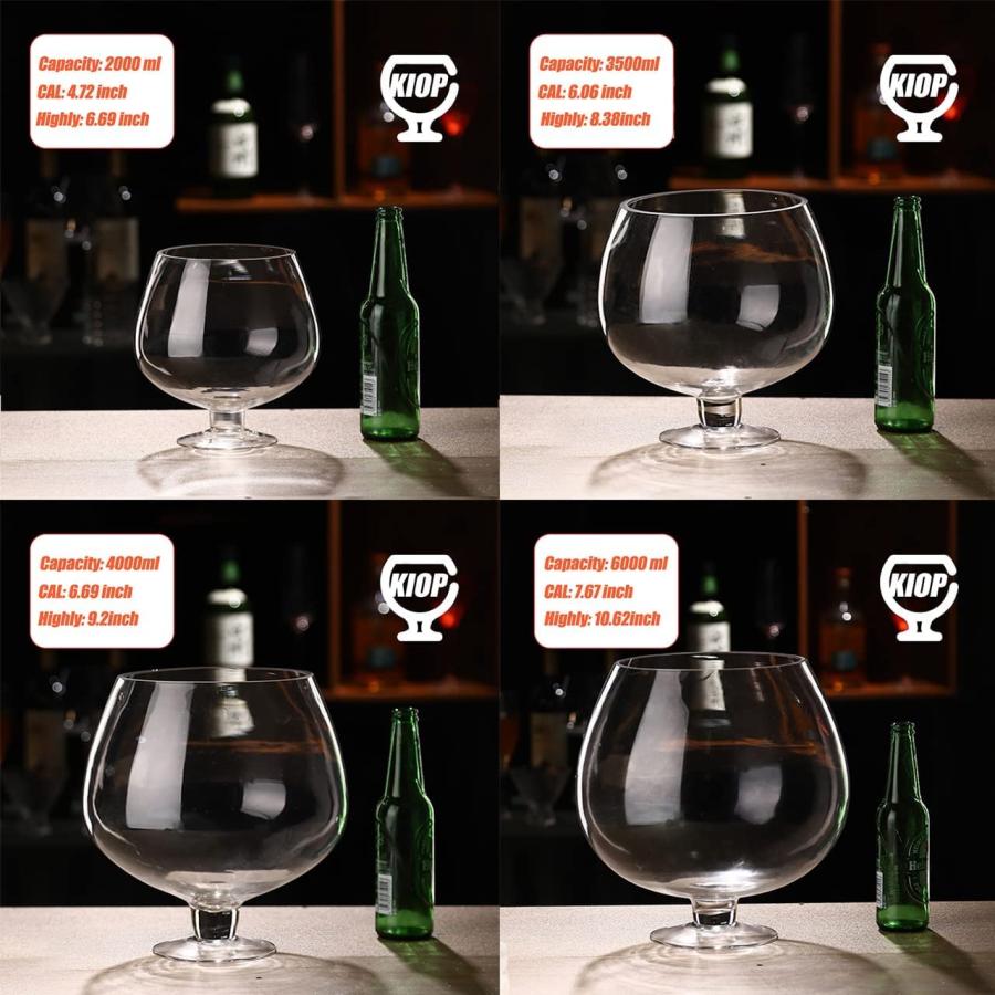 ワイングラス ブランデーグラス 3000ML 4000ML 6000ML 大ジョッキ ゴブレット グラススーパーラージドラフトビールグラス ワインコルクストレージビッグキャパシ ...