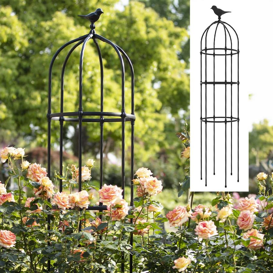 メタルオベリスク 耐久性 スチールパイプ径16mm つる植物ケージ 大型 植物サポート さまざまなつる植物用 高さ180x直径50cm 高さ230x直径50cm 高さ280x直径50cm ...