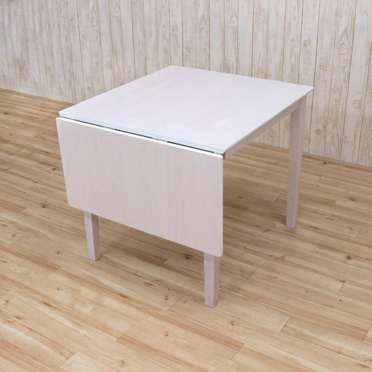 ローテーブル 脚カット セミオーダー 伸縮式 幅120/80cm 1人 2人掛け mindi120bata-360-cut ホワイトウォッシュ色 高さ65cm 60cm 55cm 組立品 4s ...