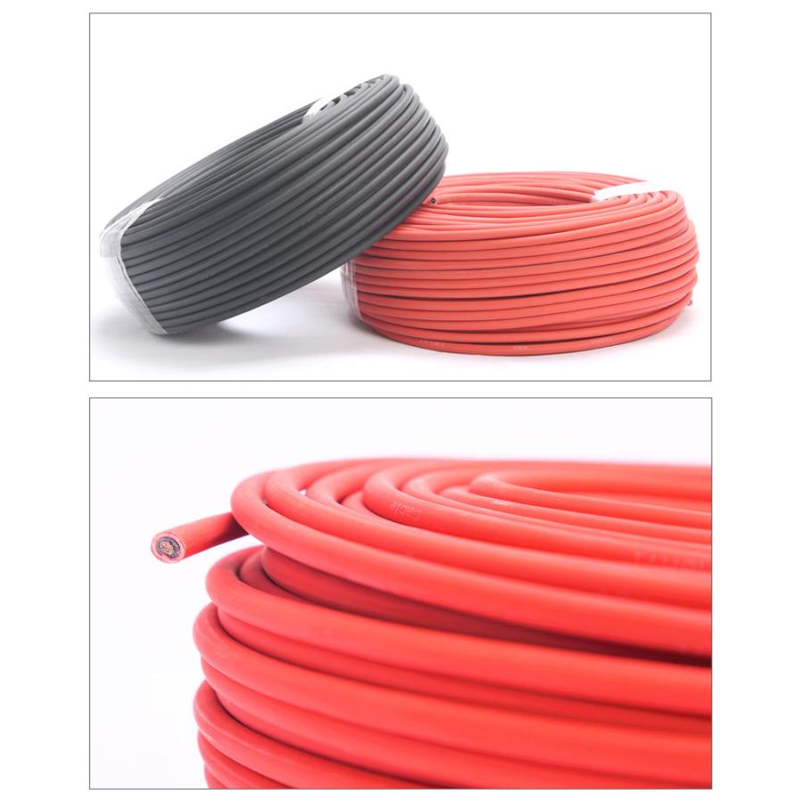 ソーラーケーブル PVCケーブル 4sq 電線 延長ケーブル ソーラー コネクタなし 太陽光発電 太陽光ケーブル レッド ブラック 赤 黒 1m単位 切り売り : タカラマート - 通販 ...