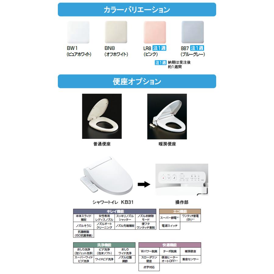 LIXIL YBC-Z30S＋DT-Z350 LIXIL(リクシル) INAX アメージュ便器 ECO5 床排水 アクアセラミック 手洗なし 排水芯固定200mm 便座別売 : タカラPRO ...