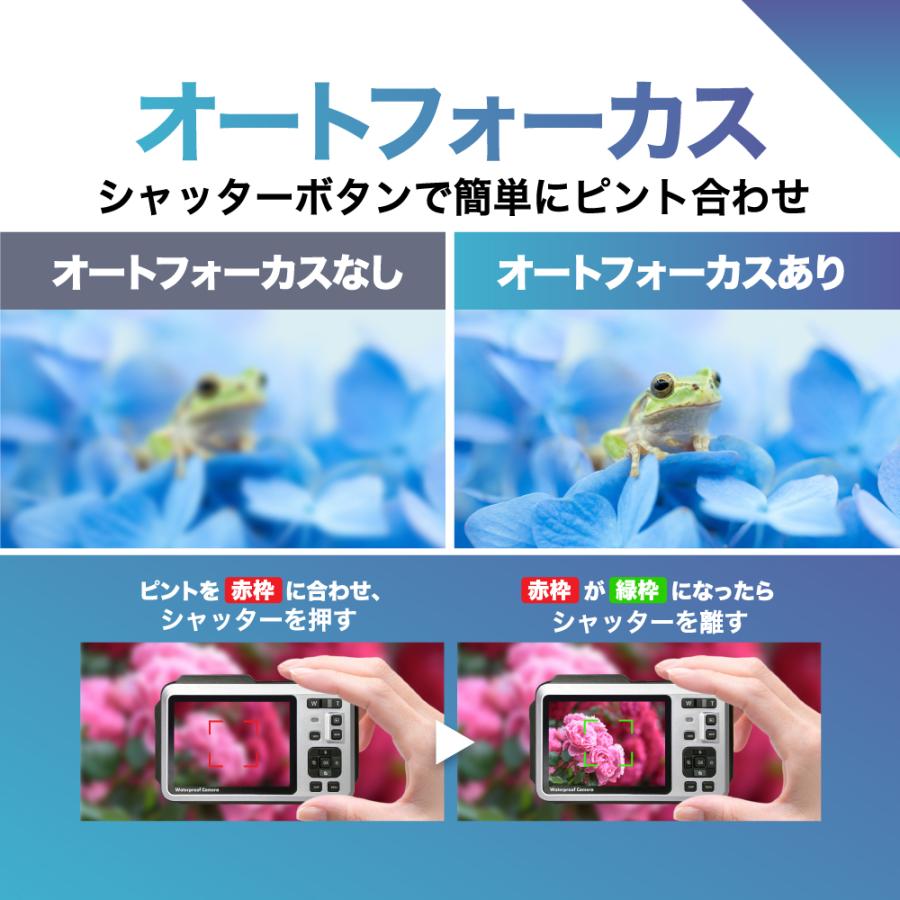 BLUEWIDE 防水コンパクトデジタルカメラ 防塵 耐衝撃 6400万画素 BLUEWIDE 防水コンパクトデジタルカメラ 防塵 耐衝撃 6400万画素