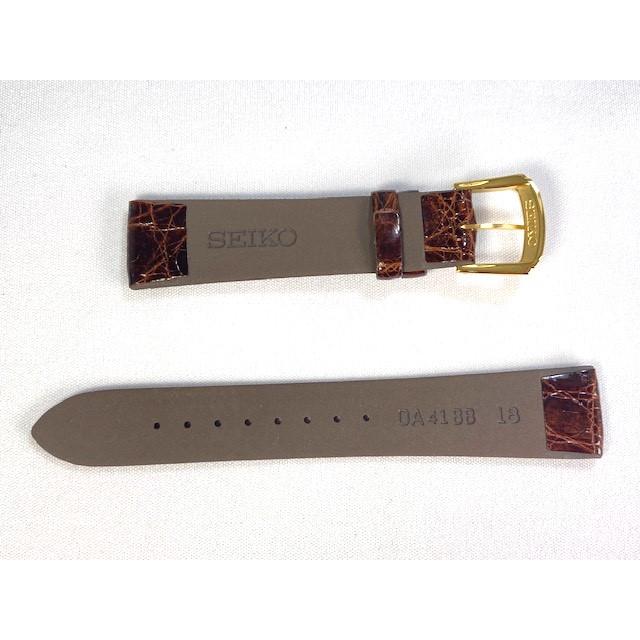 DA41 SEIKO セイコー 18mm 純正革ベルト サイドワニ こげ茶 クロネコゆうパケット送料無料 : da41 : 有限会社 高山時計店 - 通販 - Yahoo!ショッピング