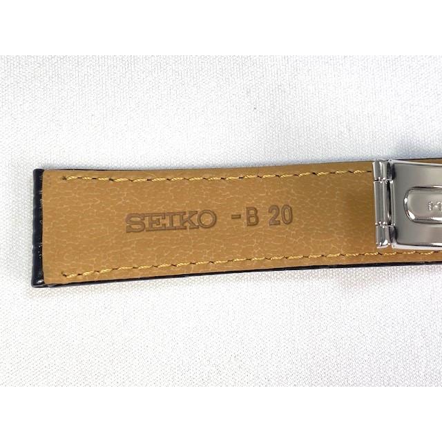 SEIKO DG42JB セイコー 20mm 純正革ベルト 牛革 ワニ型押し SEIKO DG42JB セイコー 20mm 純正革ベルト 牛革 ワニ型押し