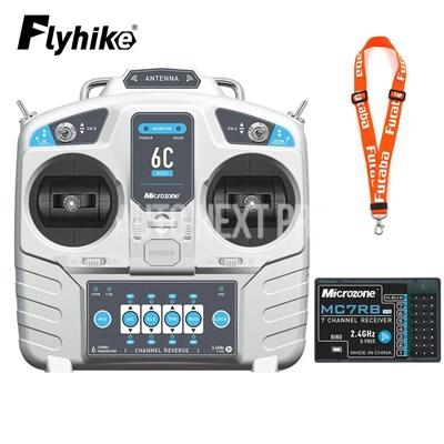 マイクロゾーン-受信機付きリモコン送信機 mc6c mini v2 2.4g 6ch rc飛行機適し マルチローター ヘリコプター ボート ...