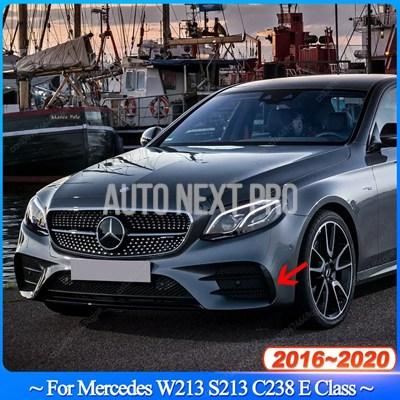 フロントバンパースポイラー ベント メルセデスベンツw213 s213 c238 eクラスe180e200 e220 e250 e300 e43 e53 amg 2016-2020 2個 ...