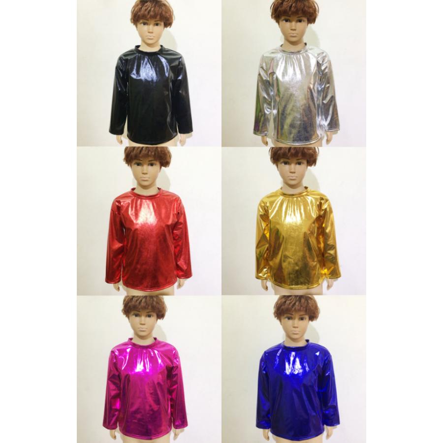 e091 メタリック エナメル 長袖Tシャツ【6色・9サイズ】カットソー トップス ダンス衣装 ヒップホップ 衣装 キッズダンス 大人 キッズヒップホップ : take-shop - 通販 ...