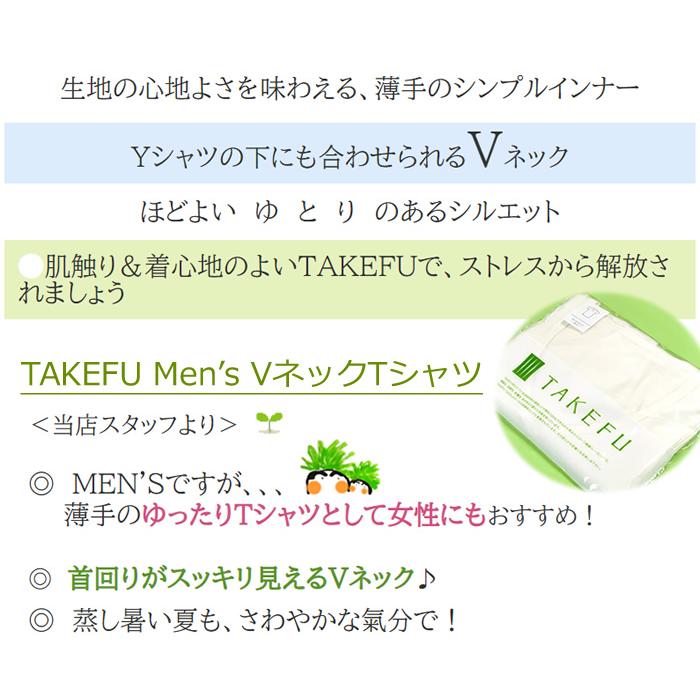 TAKEFU 竹布【メンズ：VネックTシャツ(色：オフホワイト) 】サイズ：M-L 〜たけふ、竹レーヨン〜 MEN’Sインナー、抗菌・消臭 : 竹と炭 こきりこ・ヤフー店 - 通販 ...
