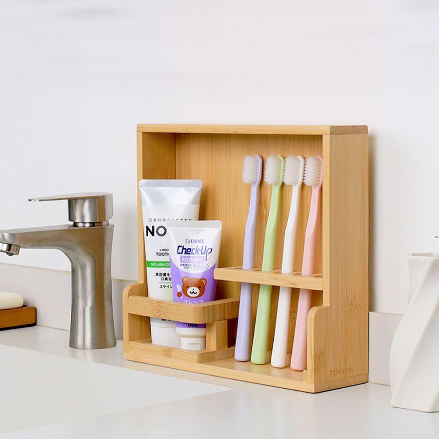 歯ブラシスタンド 家族用 歯ブラシ 歯ブラシ立て 歯ブラシホルダー 収納 歯磨き粉 電動歯ブラシ 洗面所 おしゃれ 竹製 良木工房YOSHIKI YK-HST : 良木工房 Yahoo!店 ...