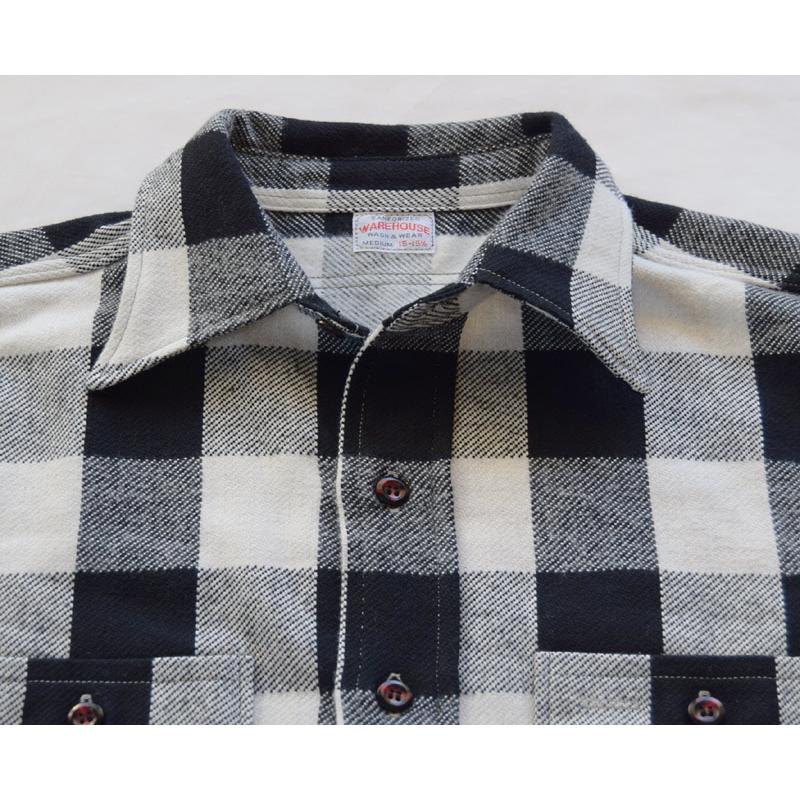 WAREHOUSEウエアハウス 長袖シャツ 3104 FLANNEL SHIRTS(A柄：ブラック) ワンウォッシュ2023 : 7655 : TAKE OFF - 通販 - Yahoo!ショッピング