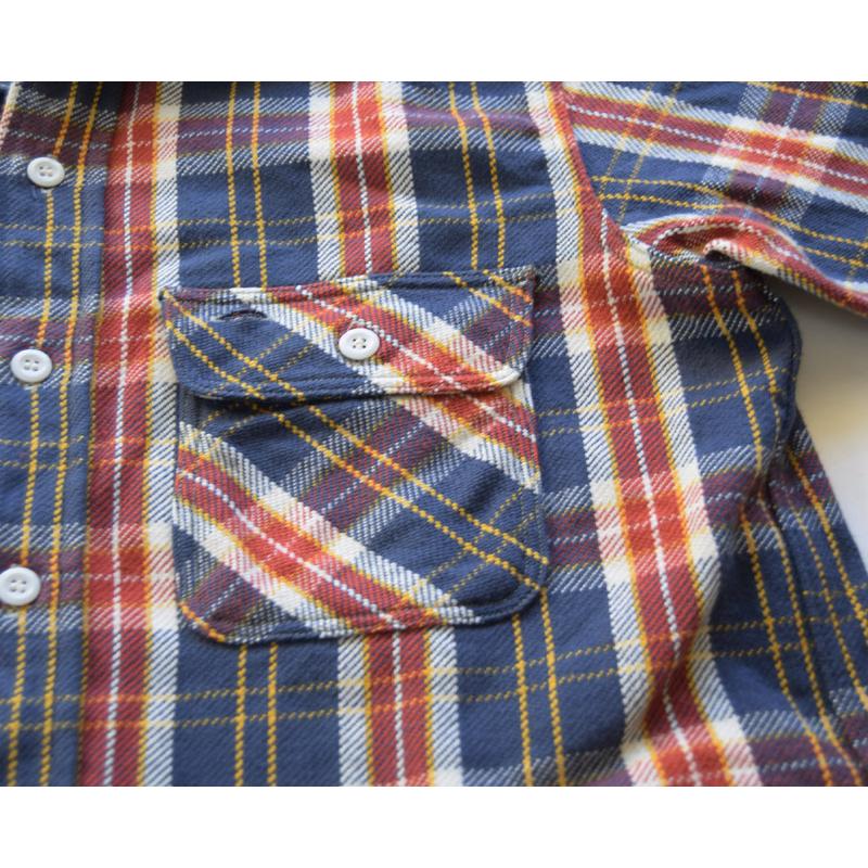 WAREHOUSEウエアハウス 長袖シャツ 3104 FLANNEL SHIRTS(C柄：ネイビー) ワンウォッシュ2023 : 7666 : TAKE OFF - 通販 - Yahoo!ショッピング