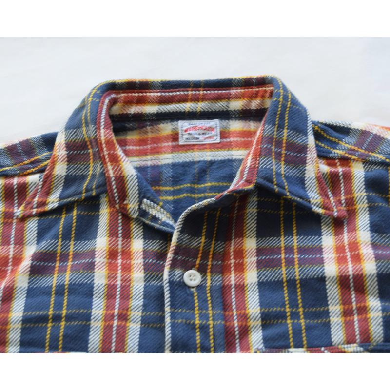 WAREHOUSEウエアハウス 長袖シャツ 3104 FLANNEL SHIRTS(C柄：ネイビー) ワンウォッシュ2023 : 7666 : TAKE OFF - 通販 - Yahoo!ショッピング