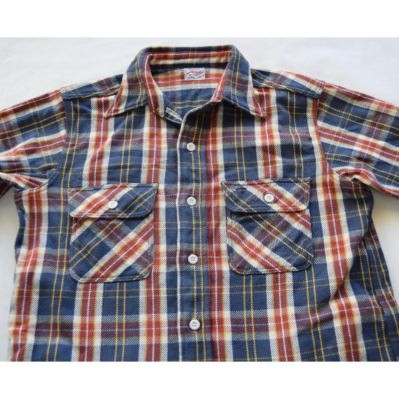 WAREHOUSEウエアハウス 長袖シャツ 3104 FLANNEL SHIRTS(C柄：ネイビー) ワンウォッシュ2023 : 7666 : TAKE OFF - 通販 - Yahoo!ショッピング