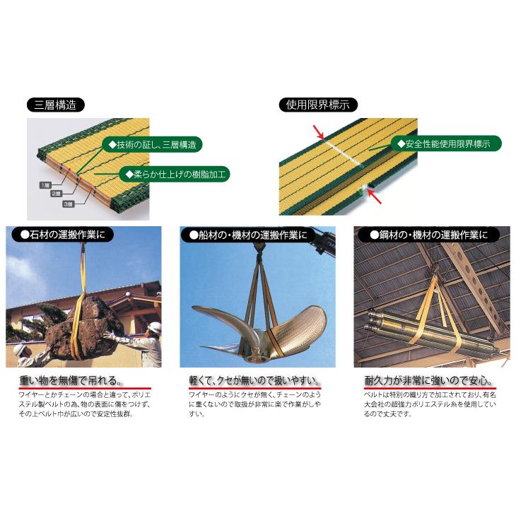 バイタル工業 SD型Vスリング 25mm(巾） 6m（長さ） 最大荷重1.0ton SD25-6 JIS4等級 両端アイ形 ナイロンスリング : t08-sd25-6 : 機械と工具のテイク ...