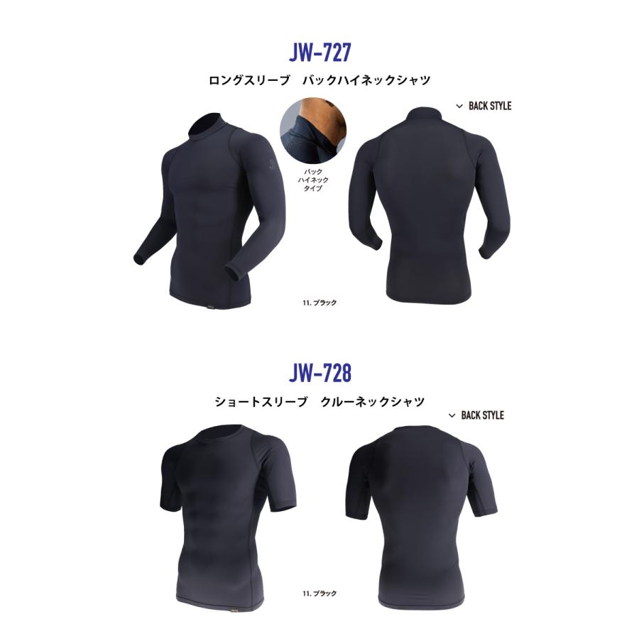 おたふく手袋 接触冷感 上下セット 長袖ハイネックシャツ JW-727+ロングパンツ JW-732 ブラック S〜3Lサイズ CORDURA コーデュラ :t21-jw-727b-732:機械 ...