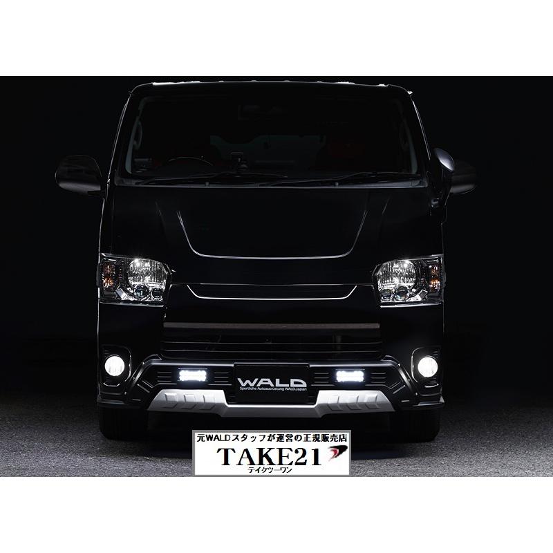 WALD 【T21】要納期確認 WALD/ヴァルド 200系 45678 ハイエース ナロー フロントスポイラー DESERT LINE ハーフ ABS製 新品未塗装品 個人宅不可 ...