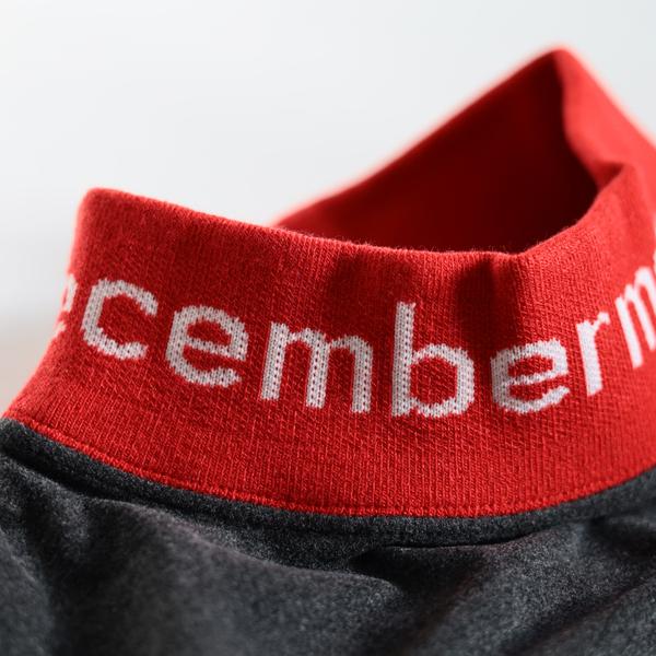 ディセンバーメイ ゴルフ モックシャツ メンズ 長袖 保温 ニット