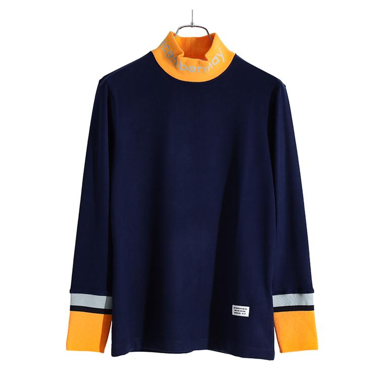 ディセンバーメイ ゴルフ モックシャツ メンズ 長袖 ハイネック モックネック シャツ 保温 ニット  起毛 無地 ゴルフウェア ブランド ロゴ DECEMBERMAY 1-012-0501 ディセンバーメイ ゴルフ モックシャツ メンズ 長袖 ハイネック ニット