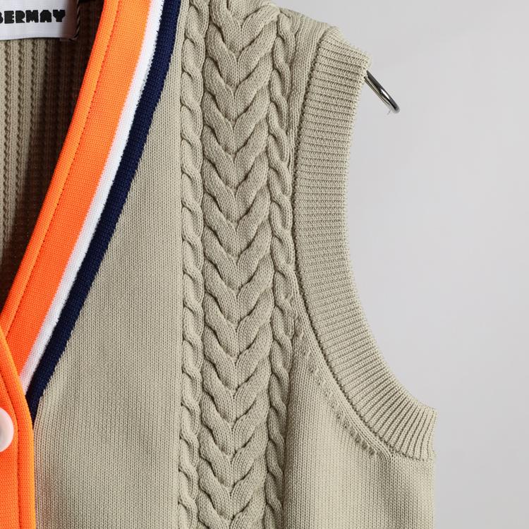 ディセンバーメイ ゴルフ ベスト レディース Vネック ニットベスト