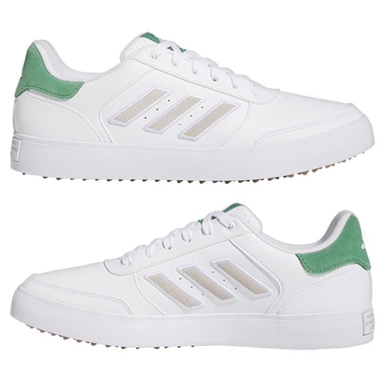 adidas アディダス ゴルフ シューズ 靴 メンズ レディース ゴルフシューズ レトロクロス 24 スパイクレス 鋲なし 紐 防水 ...